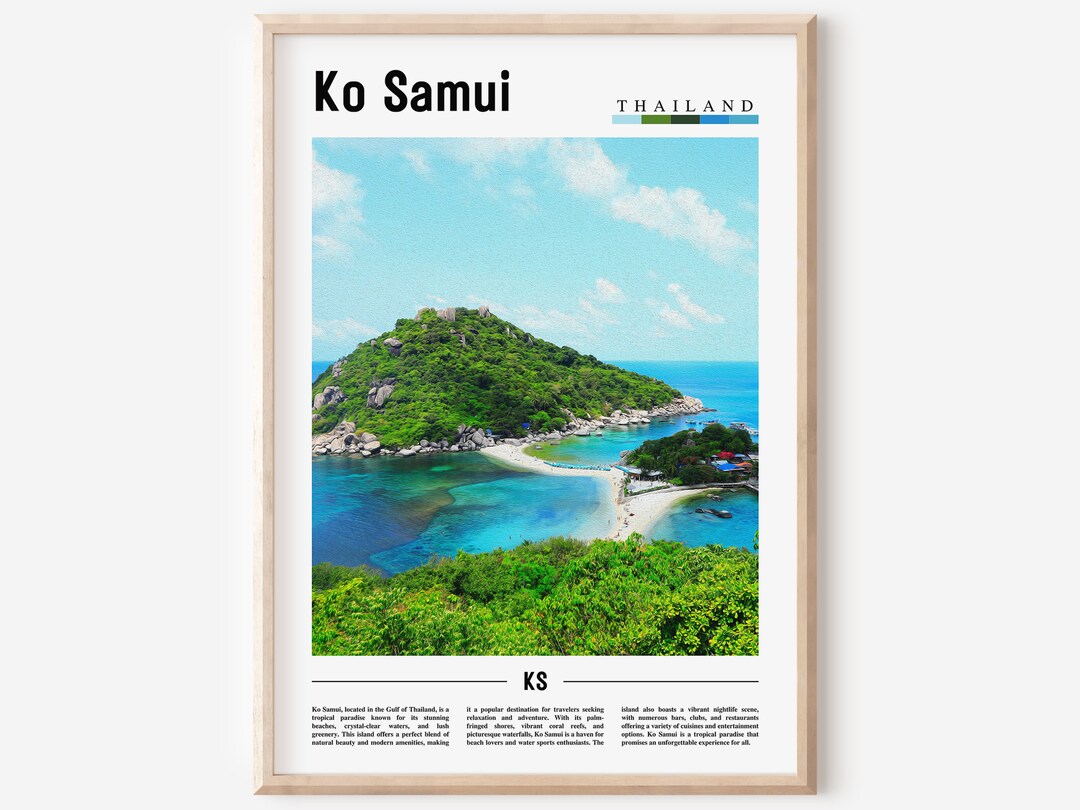 Ko Samui Poster, Ko Samui Print, Ko Samui Wall Art, Asia Print, Asia ...