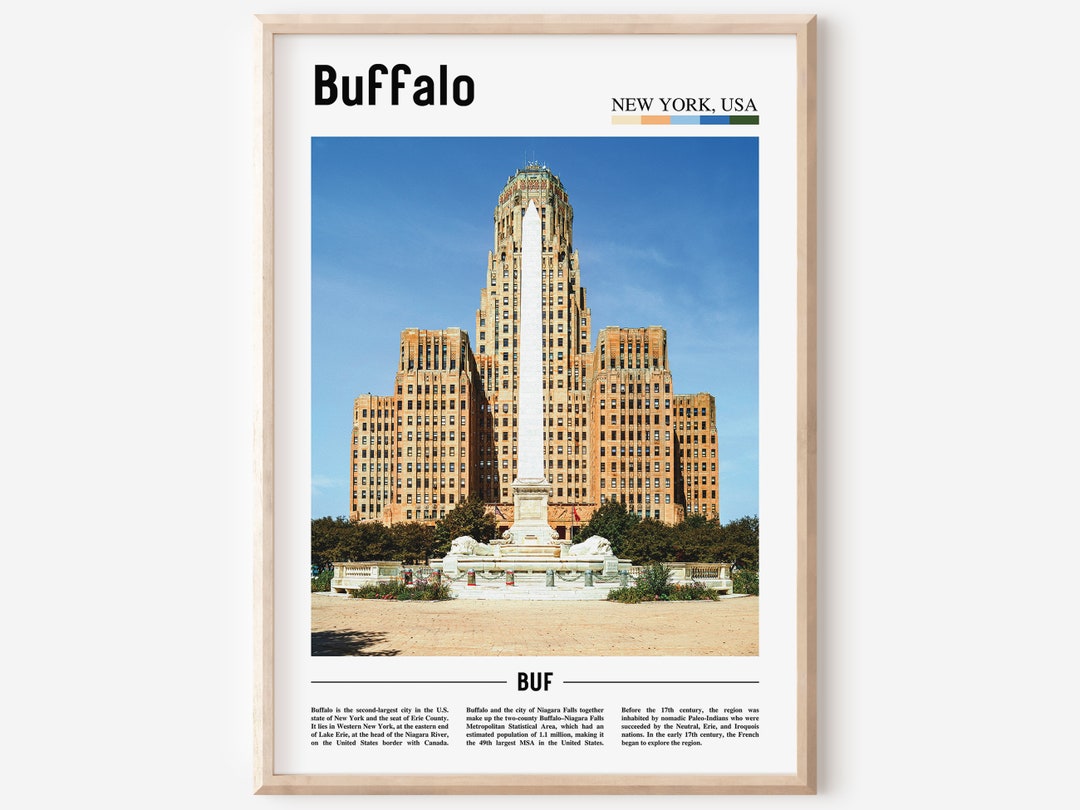 Buffalo Print, Buffalo Poster, Buffalo Wall Art, Oil Painting Poster ...