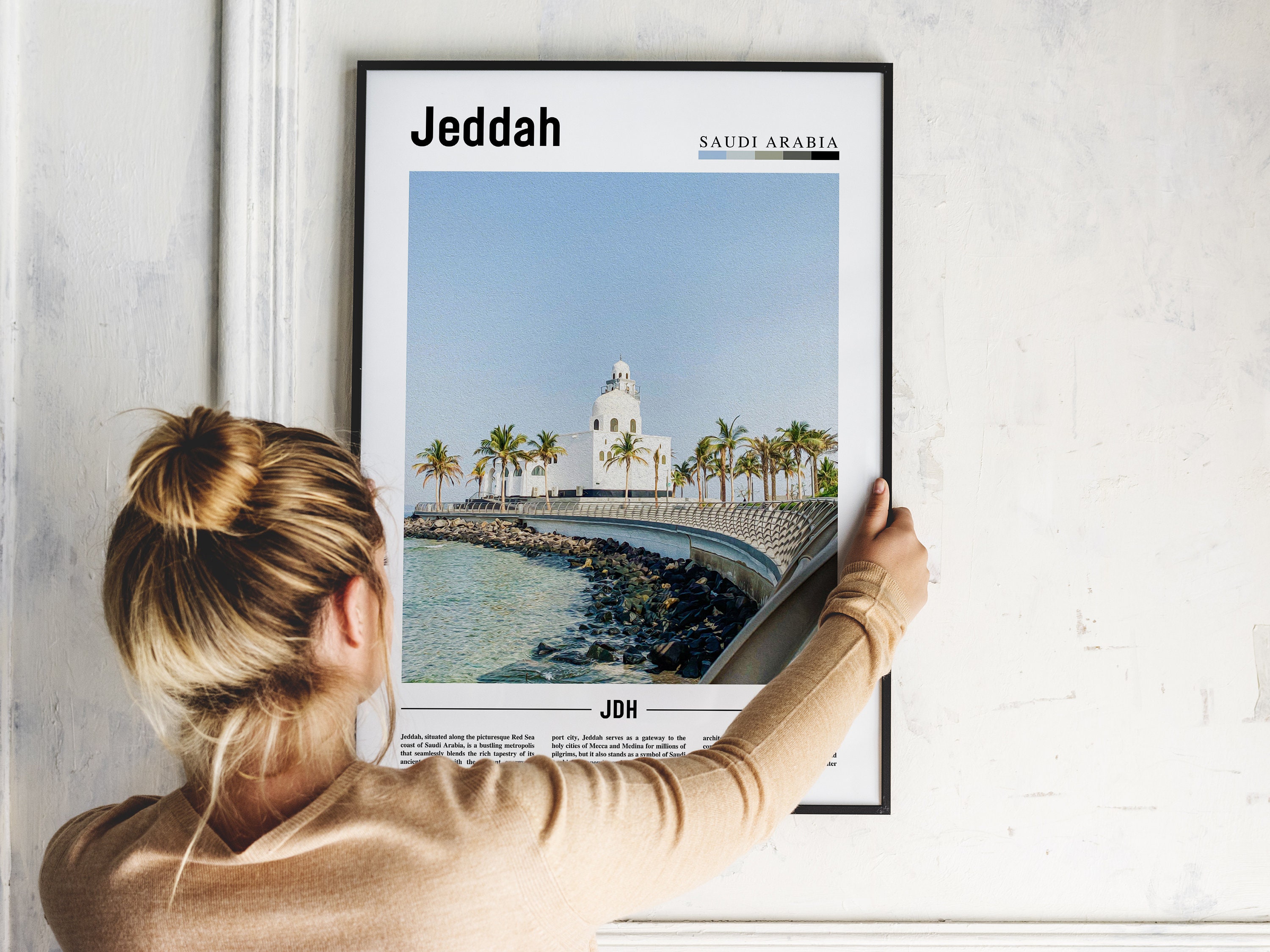 Jeddah Poster, Jeddah Print, Jeddah Wall Art, Minimal Travel Print ...