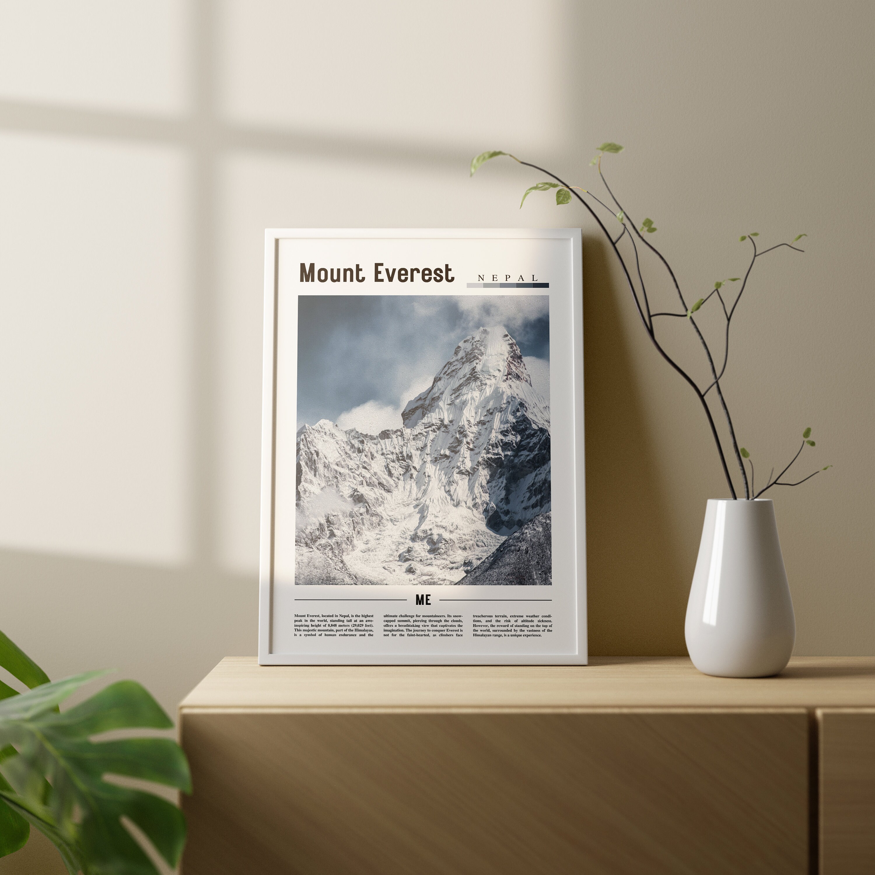 Mount Everest Poster Mount Everest Print Mount Everest Wall - Etsy