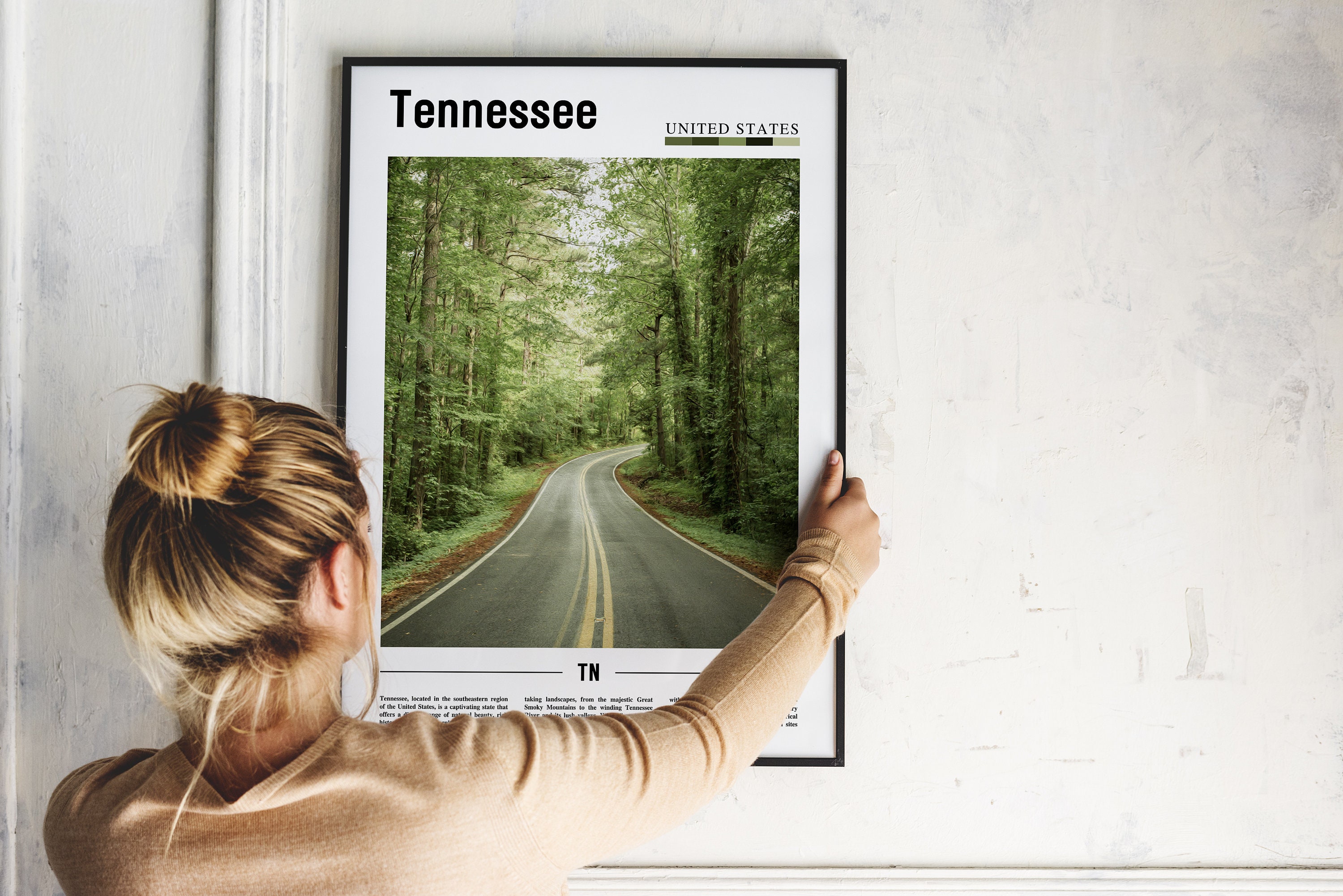 Tennessee Poster Tennessee Print Tennessee Wall Art United - Etsy