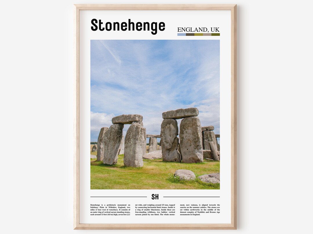 Stonehenge Print, Stonehenge Poster, Stonehenge Wall Art, Minimal ...