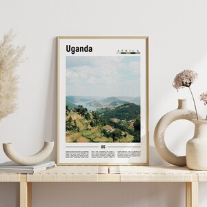 Uganda Poster, Uganda Print, Uganda Wall Art, Minimal Travel Print ...
