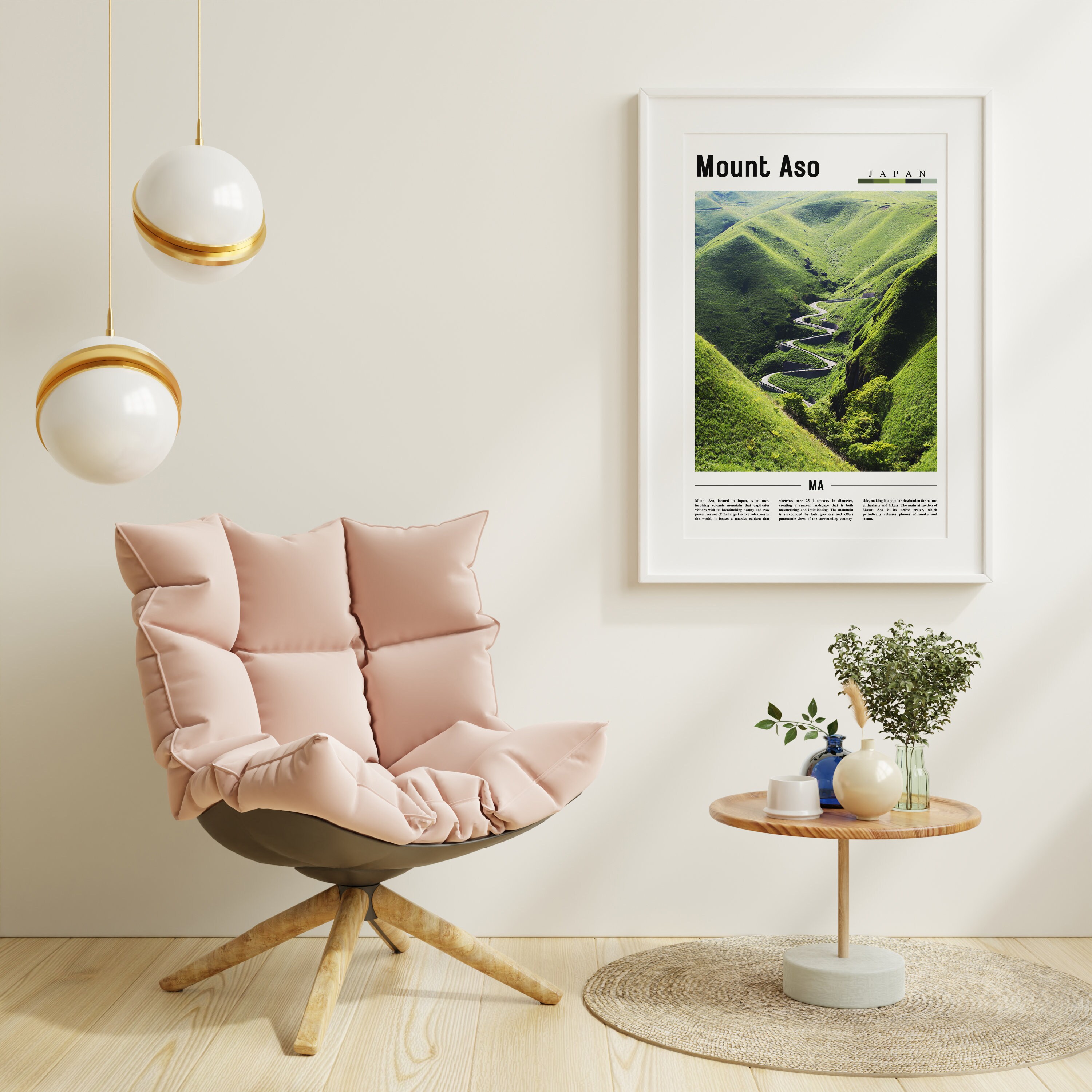 Mount Aso Poster, Mount Aso Print, Mount Aso Wall Art, Asia Print, Asia ...