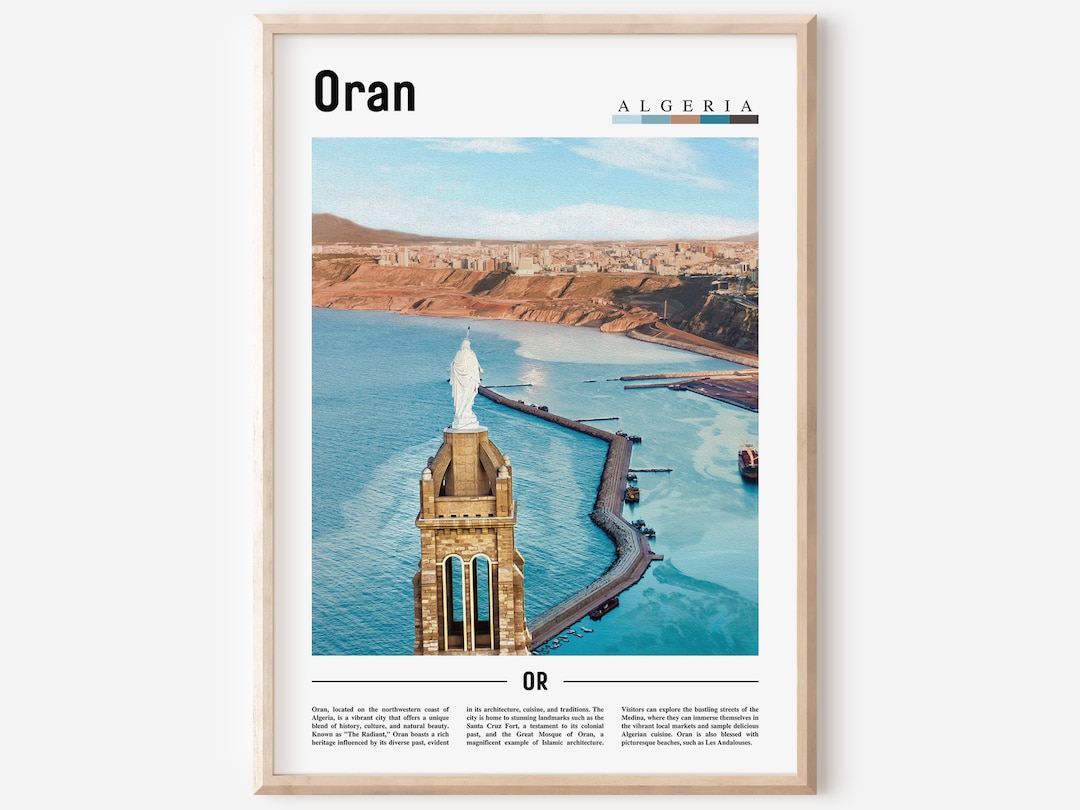 Oran Poster, Oran Print, Oran Wall Art, Minimal Travel Print, Travel ...