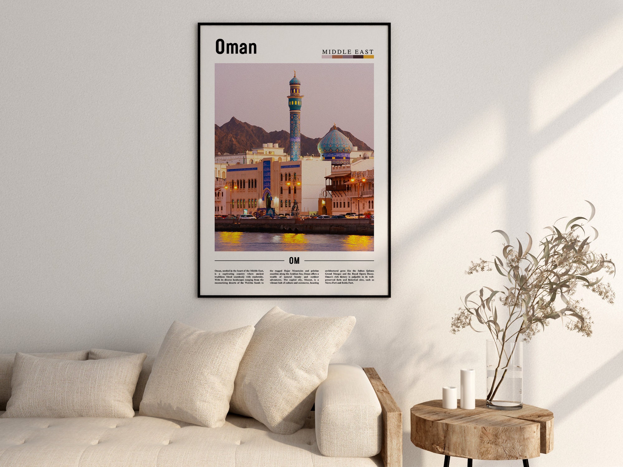Oman Poster, Oman Print, Oman Wall Art, Minimal Travel Print, Travel ...