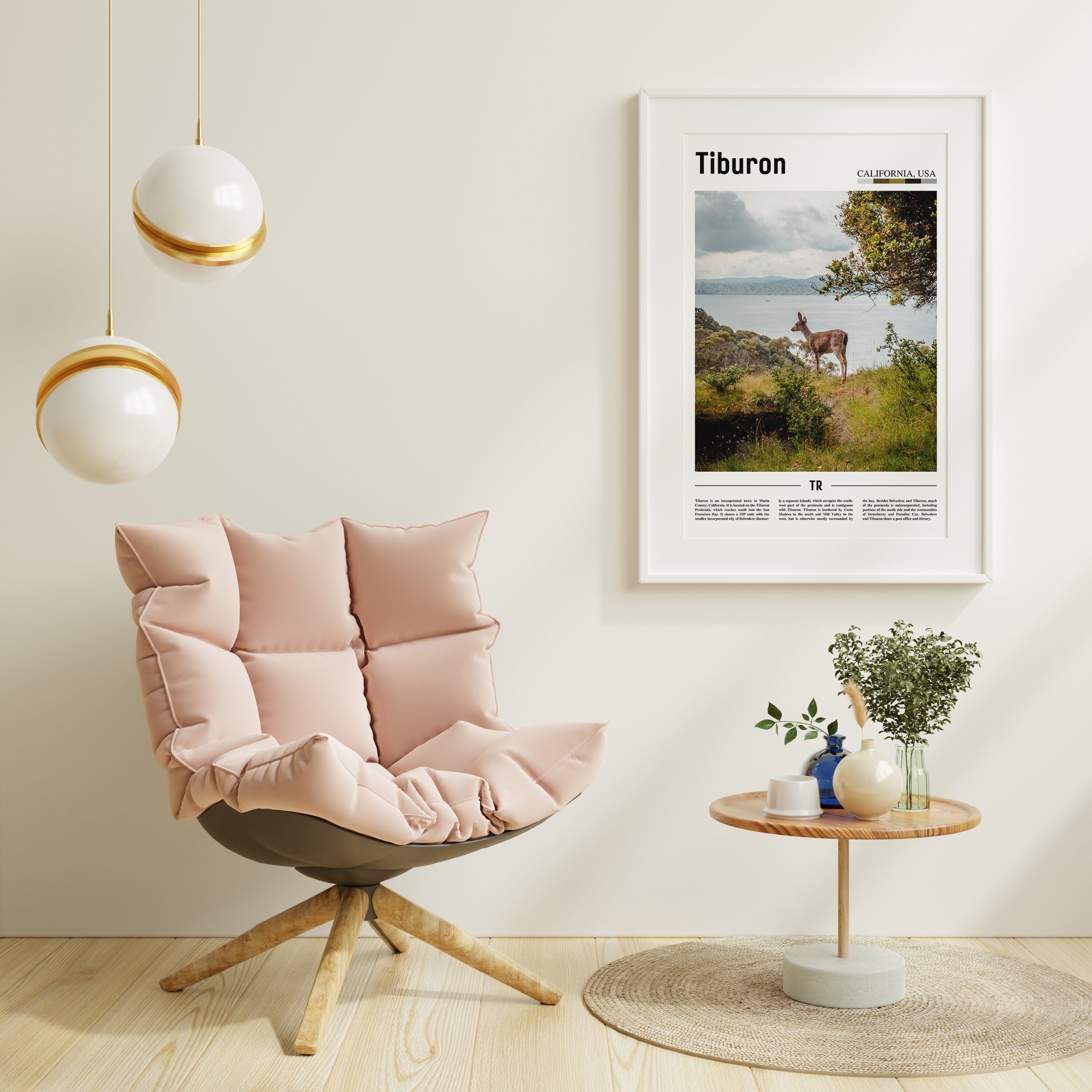 Tiburon Print, Tiburon Poster, Tiburon Wall Art, Minimal Travel Print ...