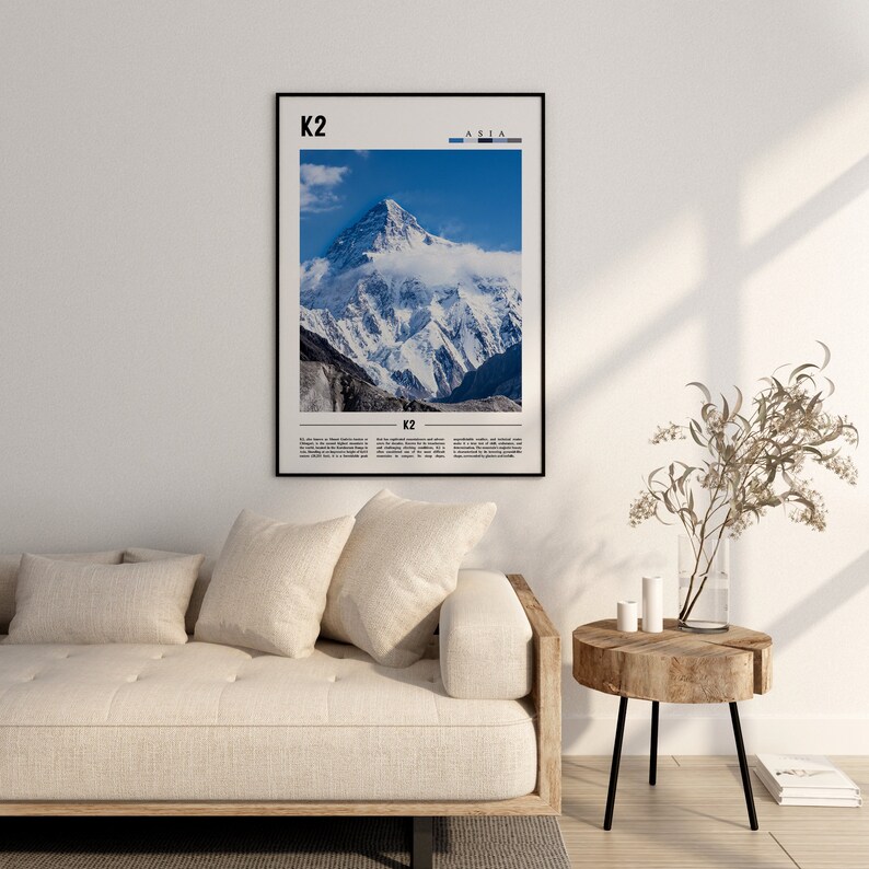 K2 Poster, K2 Print, K2 Wall Art, Asia Print, Asia Poster, Asia Photo ...