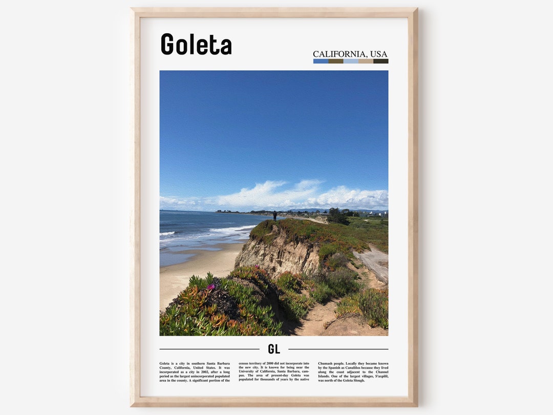 Goleta Print, Goleta Poster, Goleta Wall Art, Minimal Travel Print ...