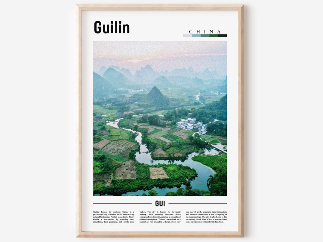 Guilin Poster, Guilin Print, Guilin Wandkunst, Asia Print, Asia Poster ...