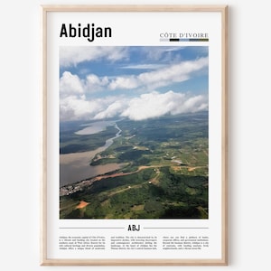 Abidjan Poster, Abidjan Print, Abidjan Wall Art, Minimal Travel Print ...
