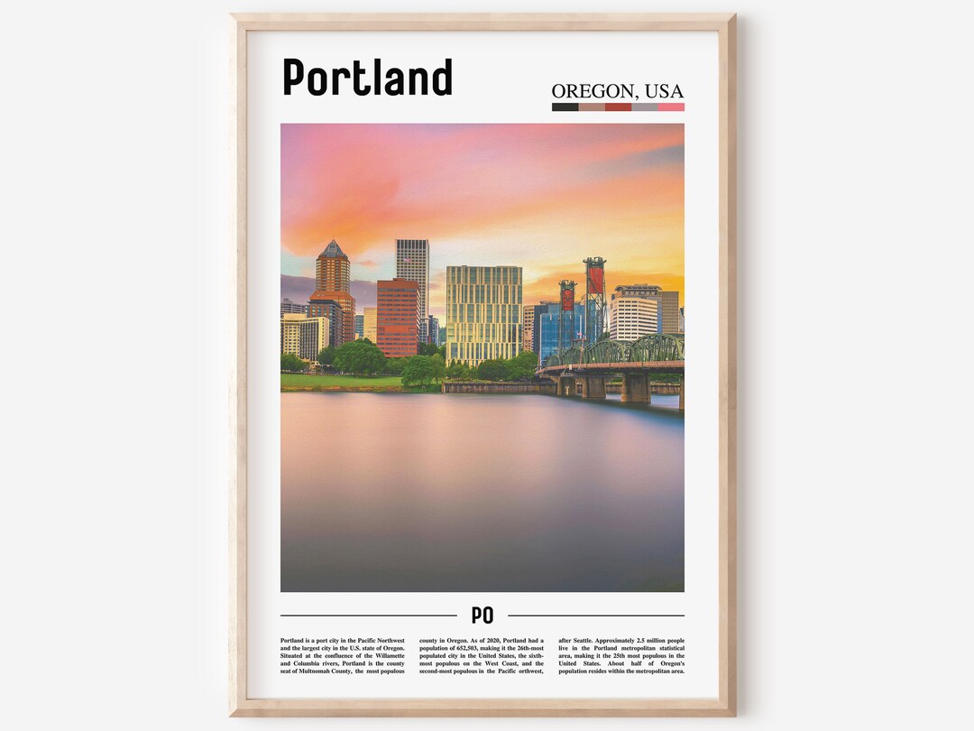 Portland Print, Portland Poster, Portland Wall Art, United States Photo ...