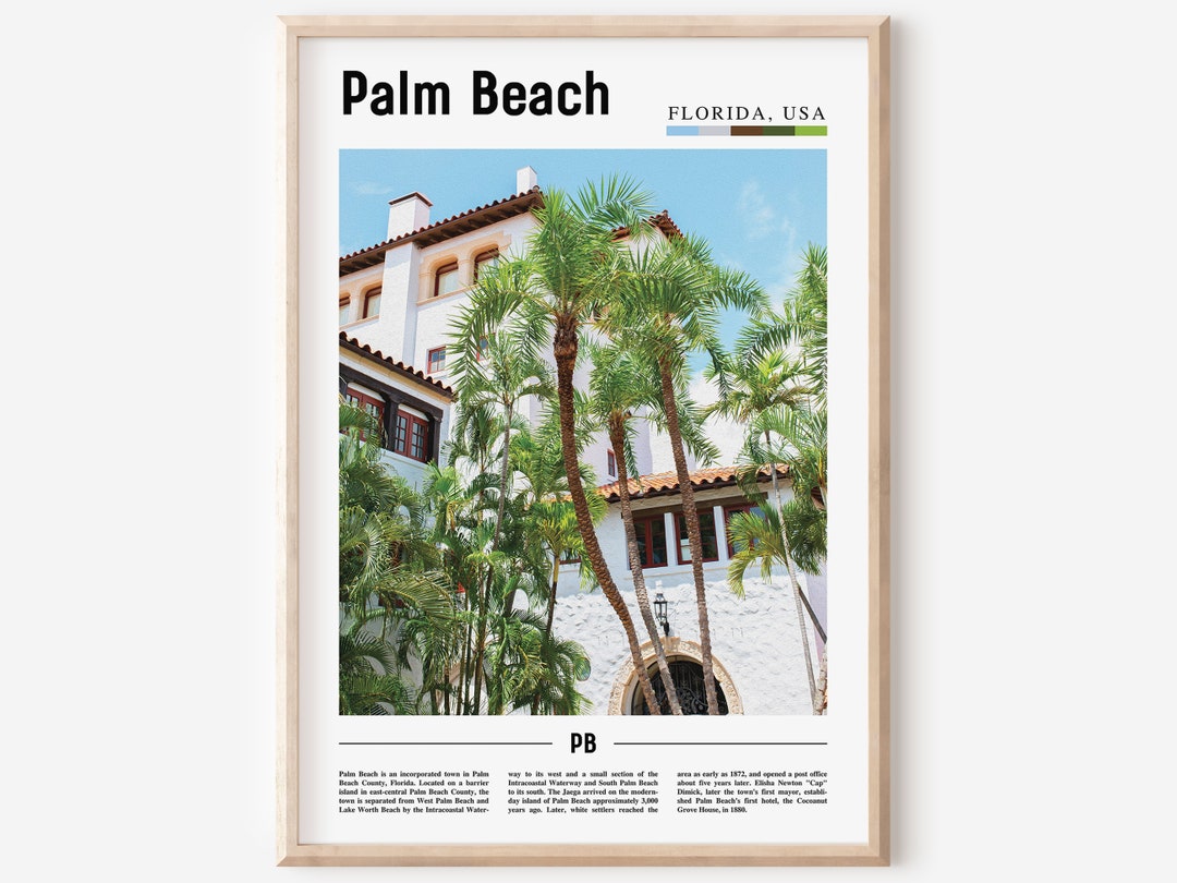 Palm Beach Print, Palm Beach Poster, Palm Beach Wall Art, Oil Painting ...