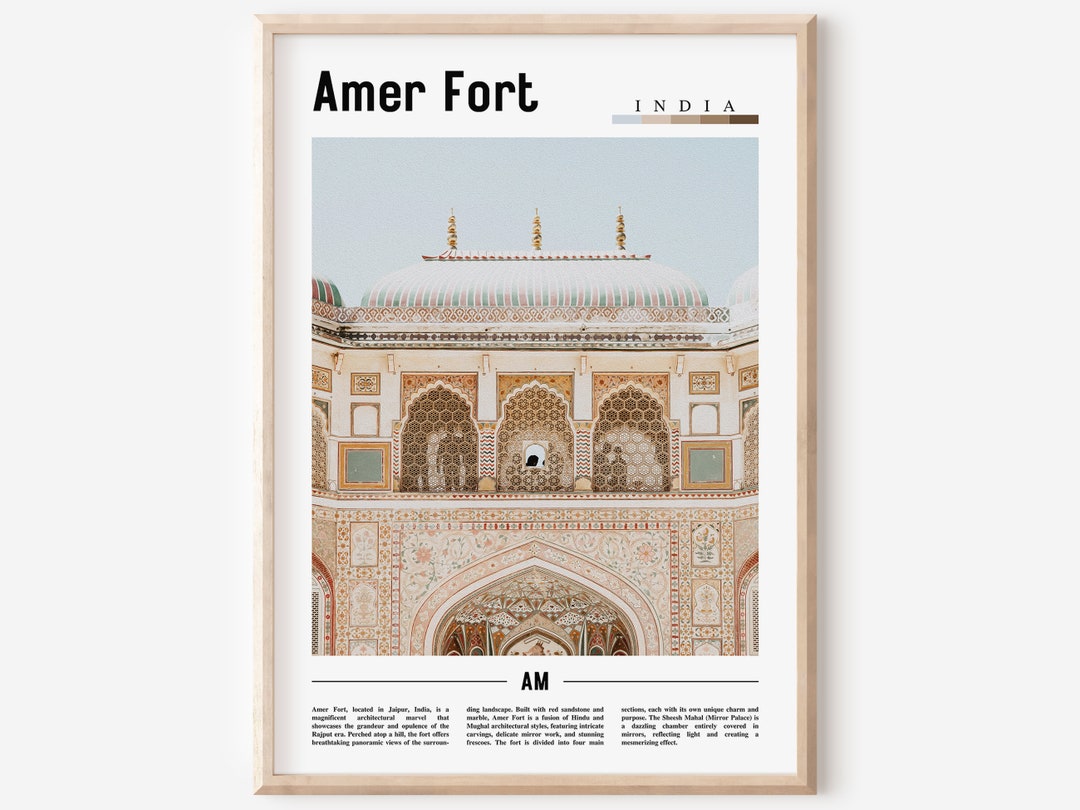 Amer Fort Poster, Amer Fort Print, Amer Fort Wall Art, Asia Print, Asia ...