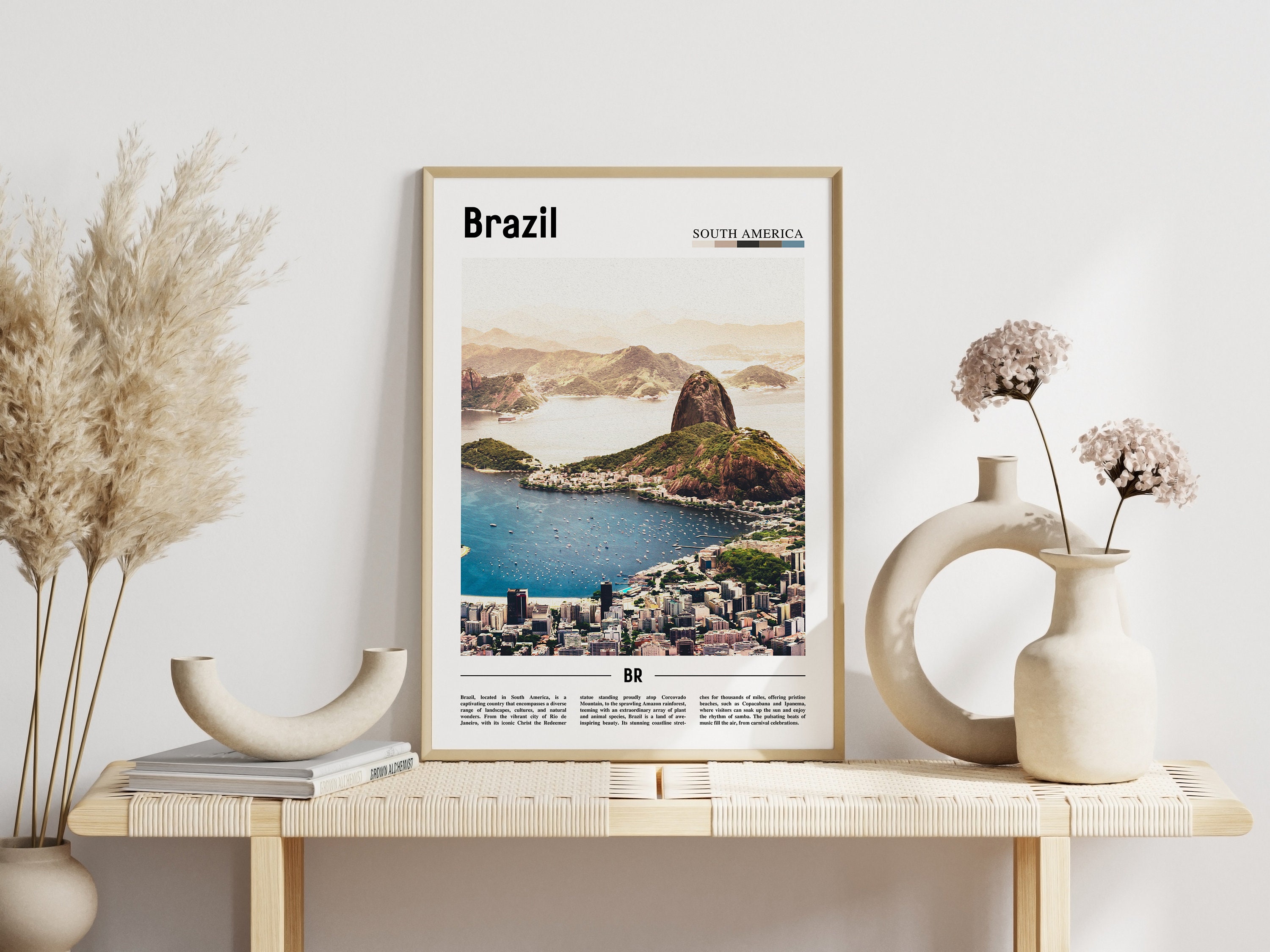 Brazil Poster, Brazil Print, Brazil Wall Art, South America Poster ...