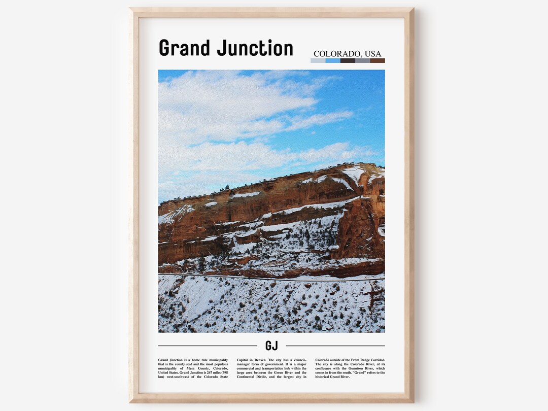 Grand Junction Poster, Grand Junction Print, Grand Junction Wall Art ...