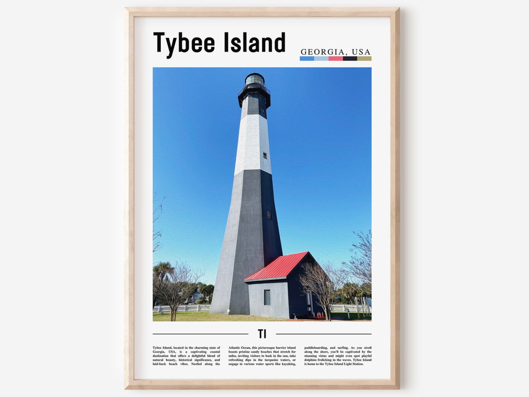 Tybee Island Poster, Tybee Island Print, Tybee Island Wall Art, United ...