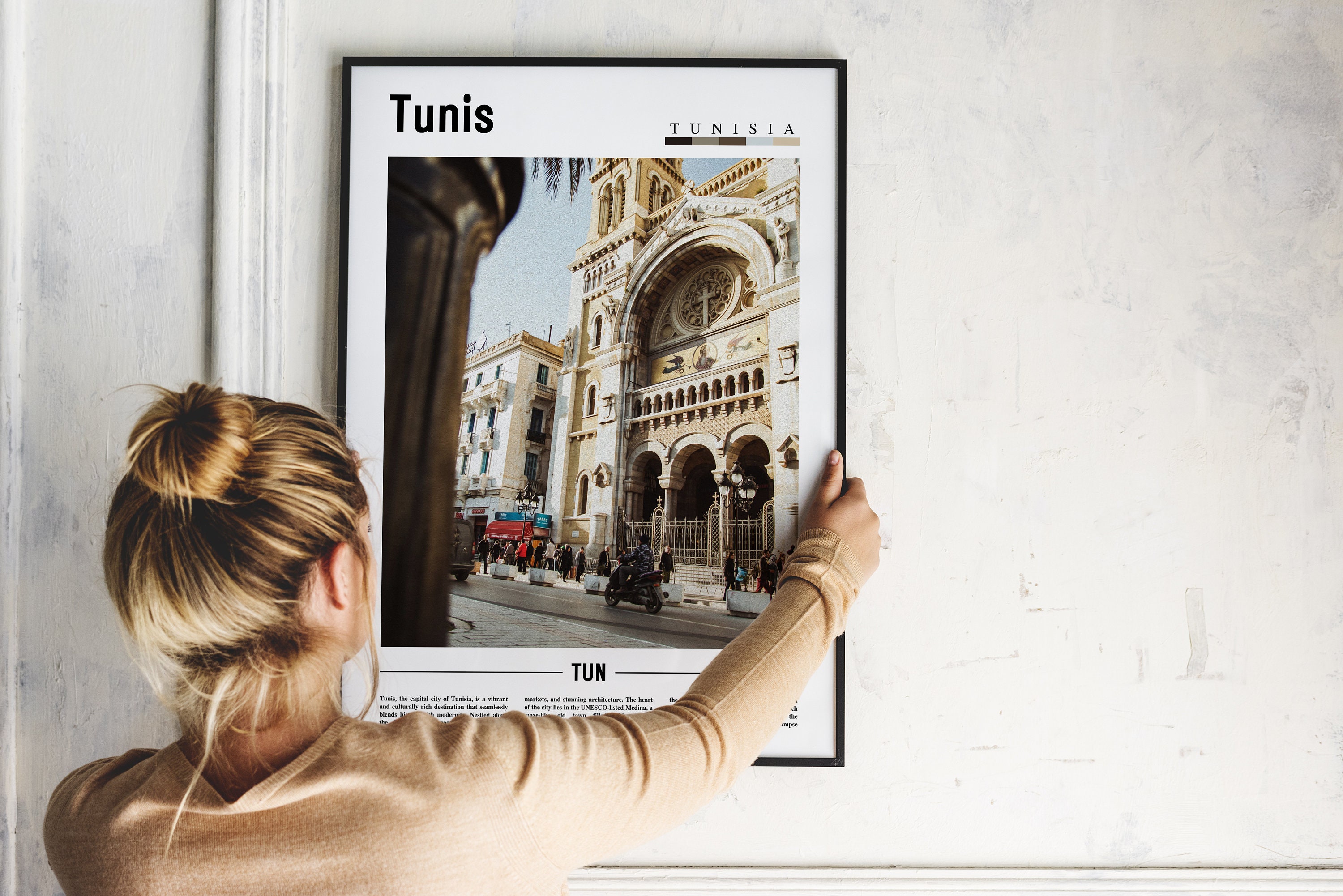 Tunis Poster, Tunis Print, Tunis Wall Art, Minimal Travel Print, Travel Destination, Oil ...