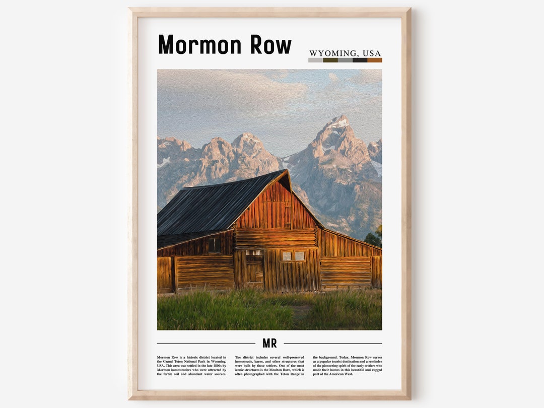 Mormon Row Poster, Mormon Row Print, Mormon Row Wall Art, United States ...