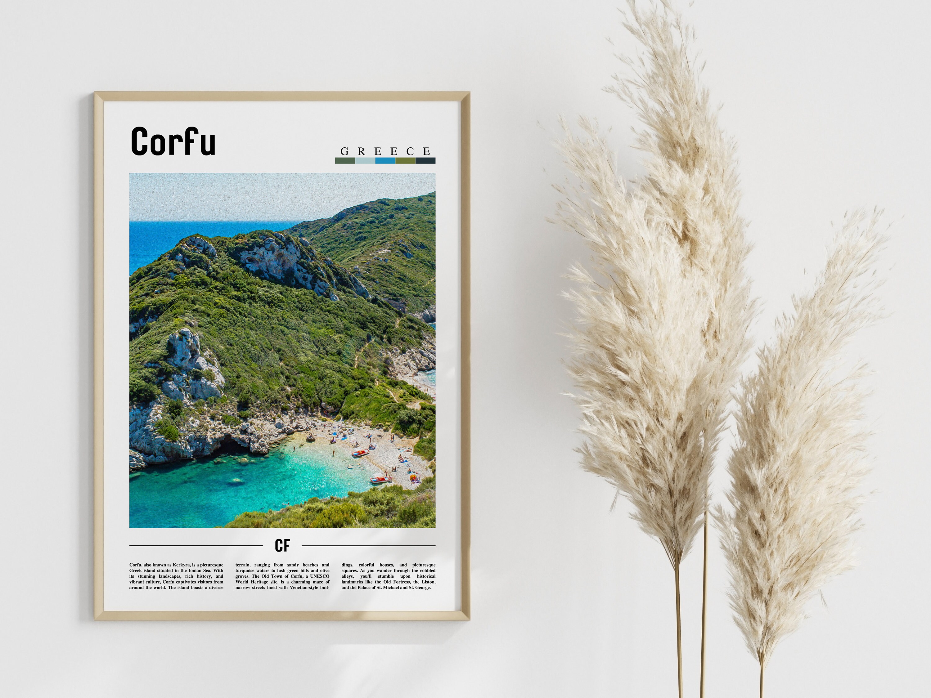 Corfu Poster Corfu Print Corfu Wall Art Europe Photo - Etsy