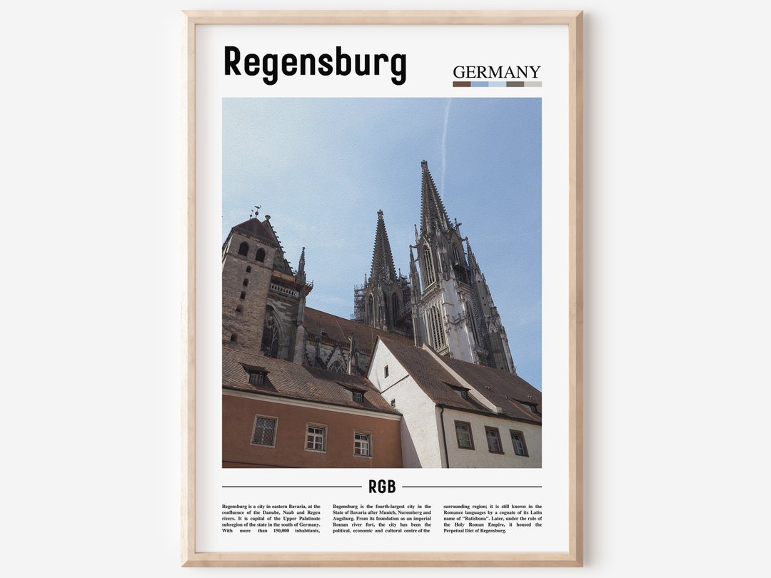 Regensburg Print, Regensburg Poster, Regensburg Wall Art, Oil Painting ...