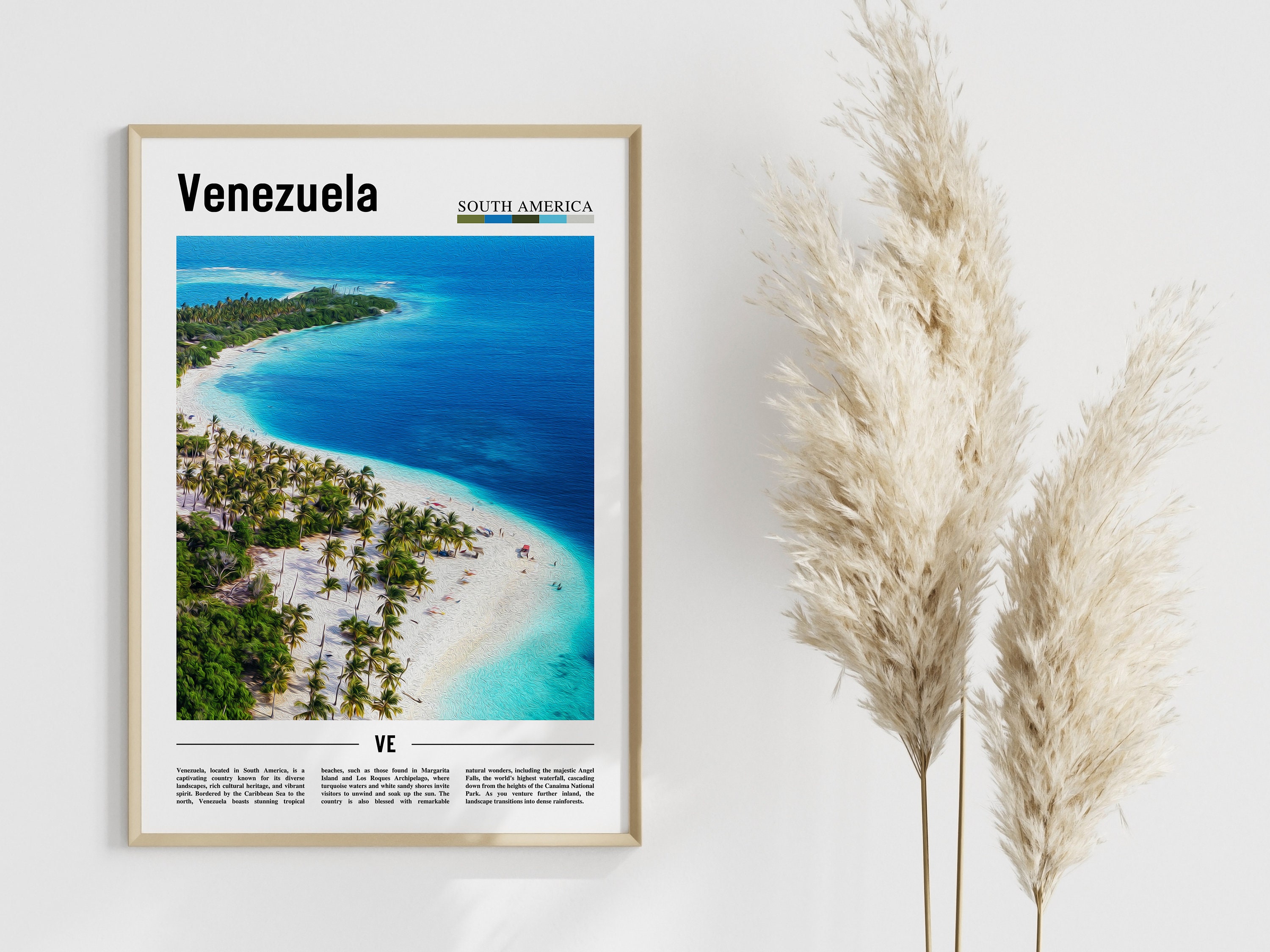 Venezuela Poster, Venezuela Print, Venezuela Wall Art, South America ...
