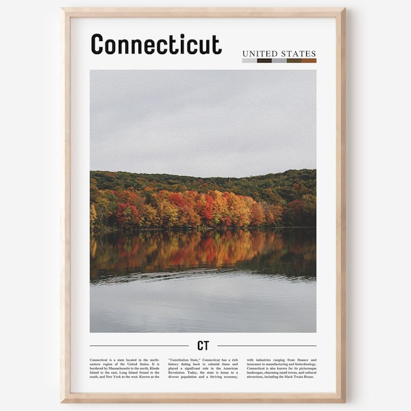 Connecticut Poster - Etsy