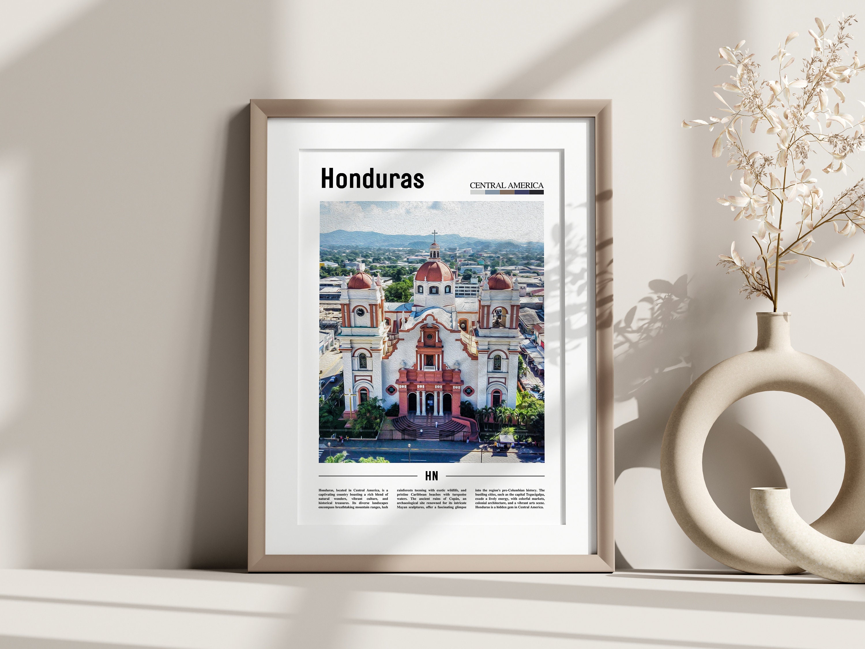 Honduras Poster Honduras Print Honduras Wall Art Minimal - Etsy