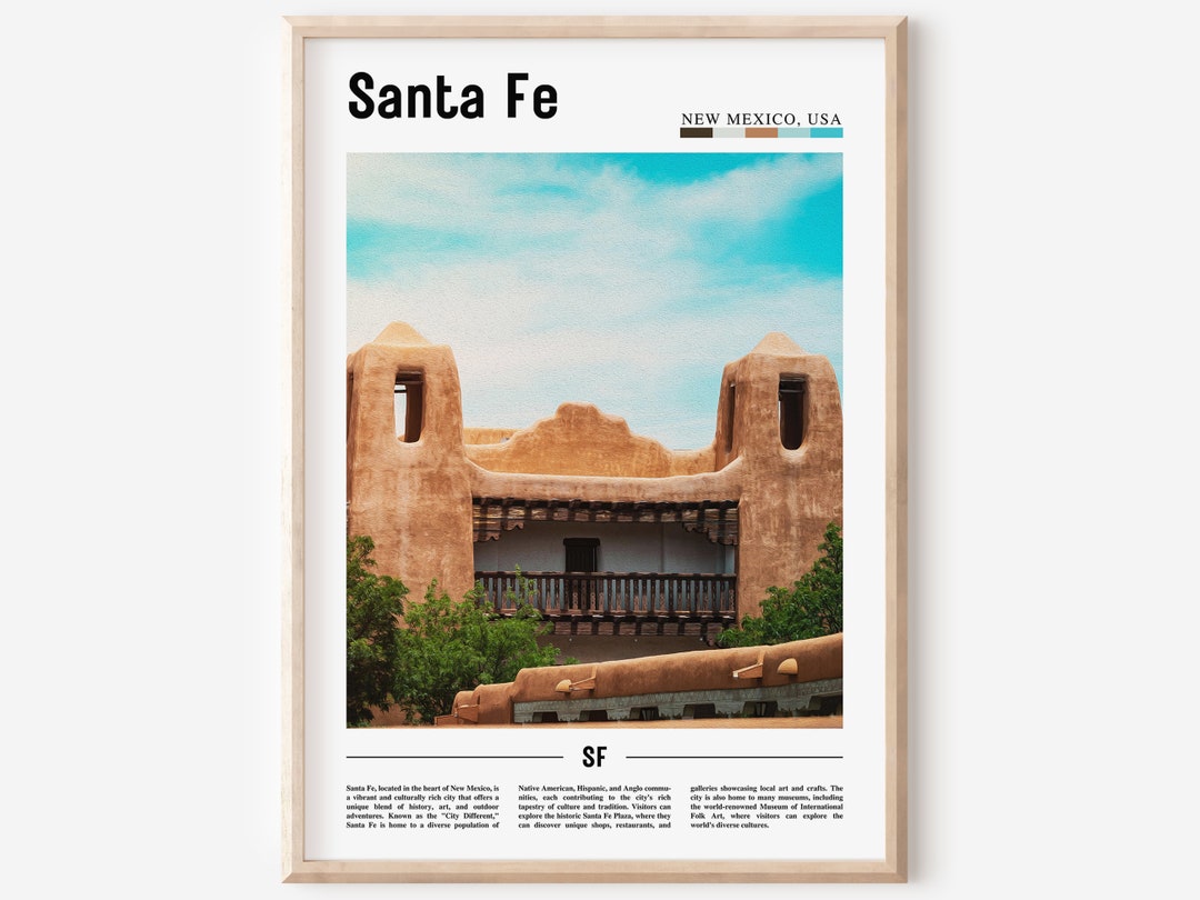 Santa Fe Poster, Santa Fe Print, Santa Fe Wall Art, United States Photo ...