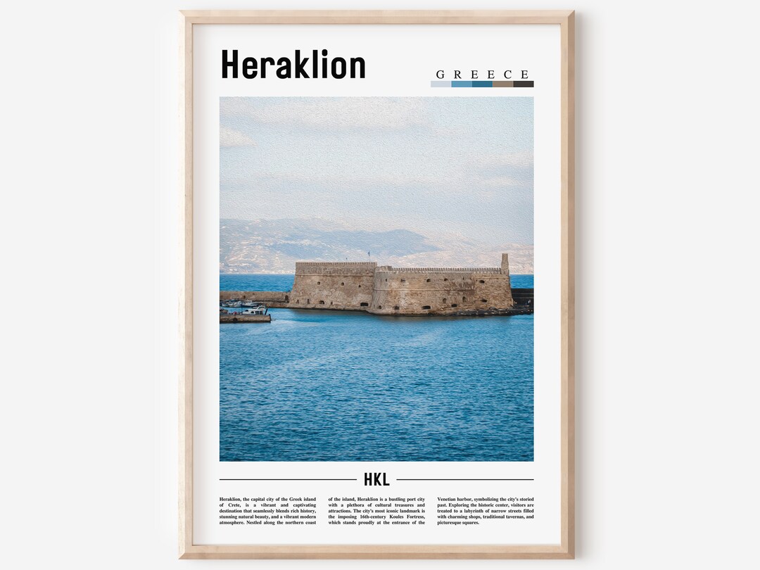 Heraklion Poster, Heraklion Print, Heraklion Wall Art, Europe Photo ...