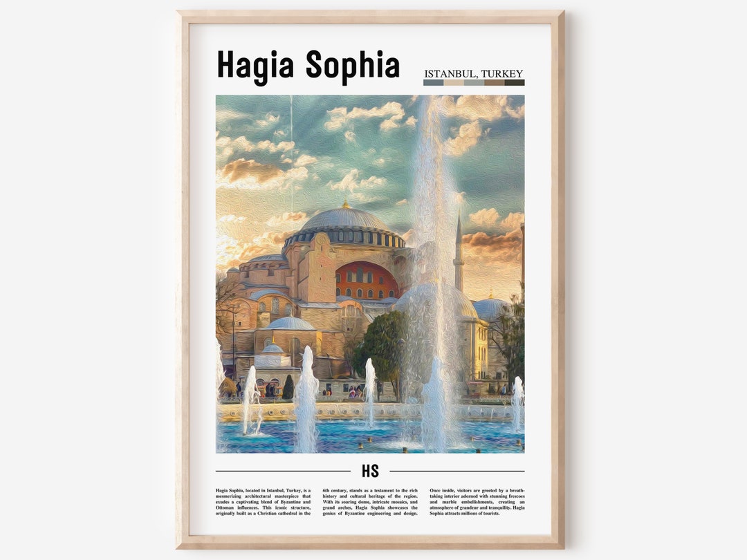 Hagia Sophia Poster, Hagia Sophia Print, Hagia Sophia Wall Art, Europe ...