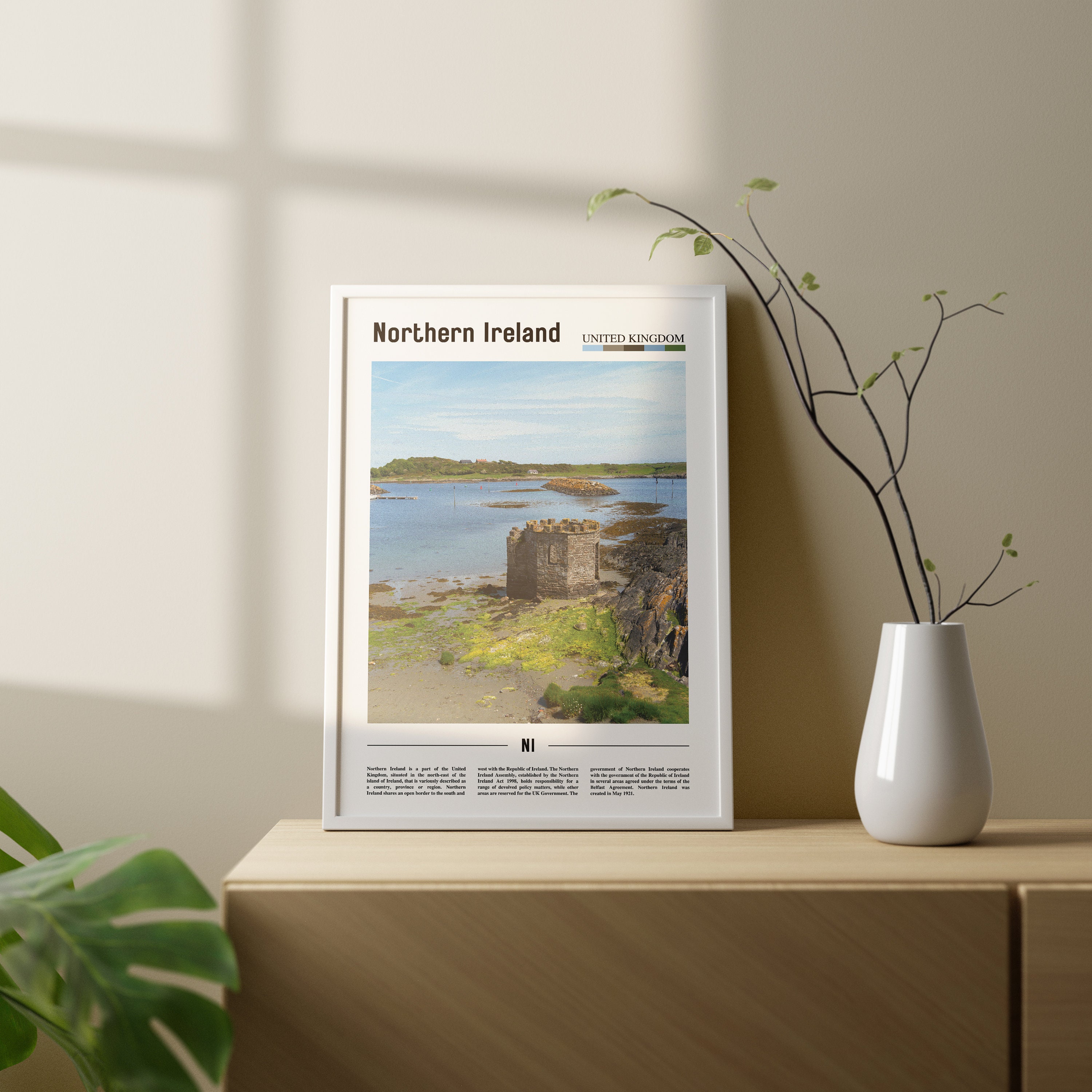 Northern Ireland Print, Northern Ireland Poster, Northern Ireland Wall ...