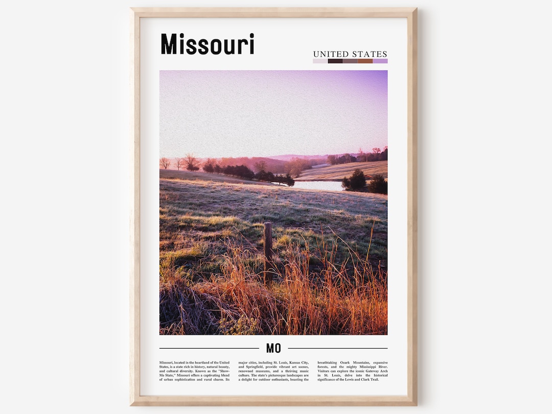 Missouri Poster, Missouri Print, Missouri Wandkunst, USA Foto, USA ...