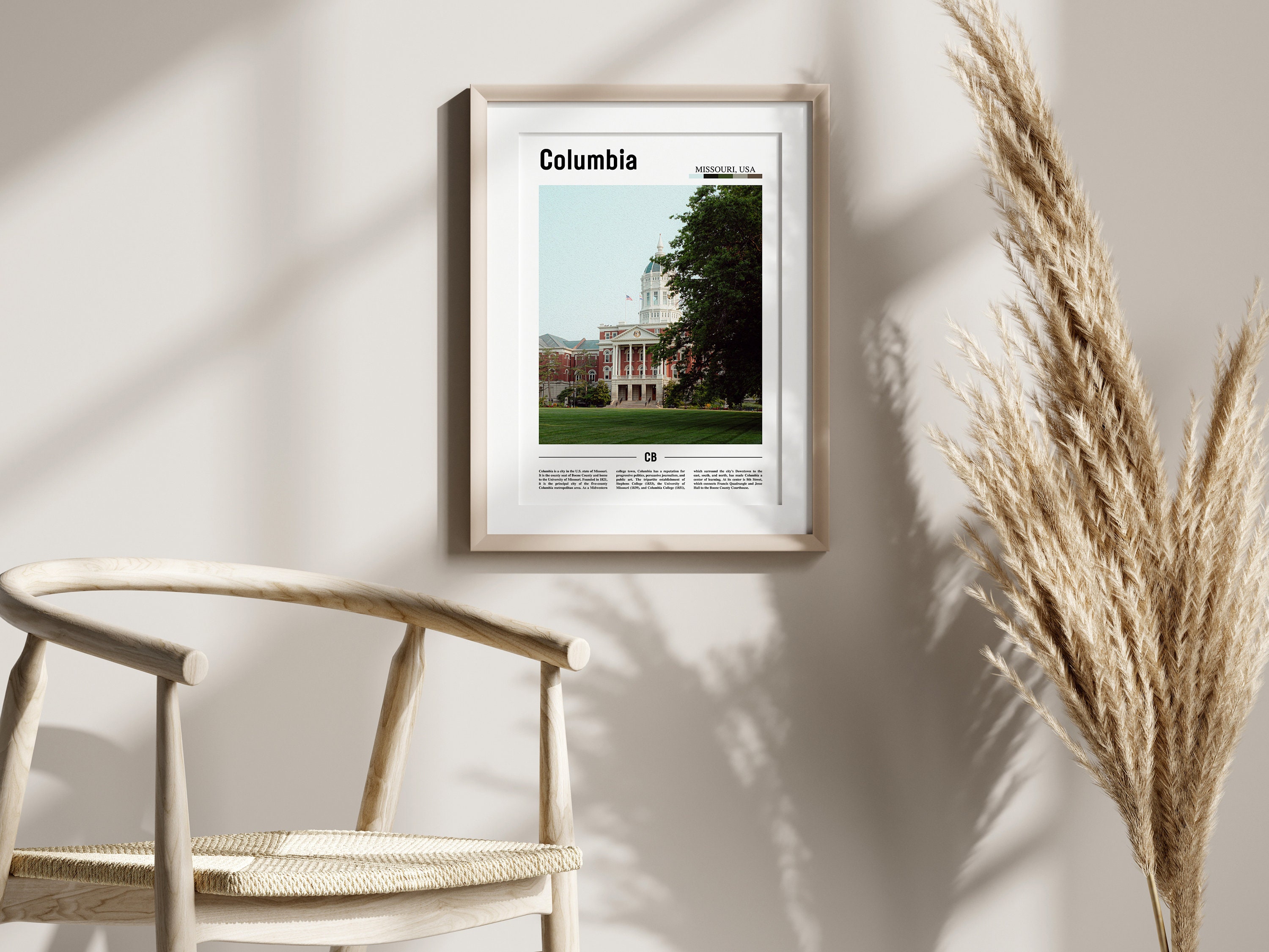 Columbia Poster, Columbia Print, Columbia Wandkunst, USA Foto, USA ...