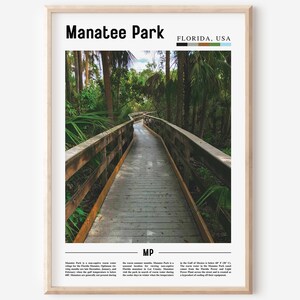 Manatee Park Print, Manatee Park Poster, Manatee Park Wall Art, Oil ...