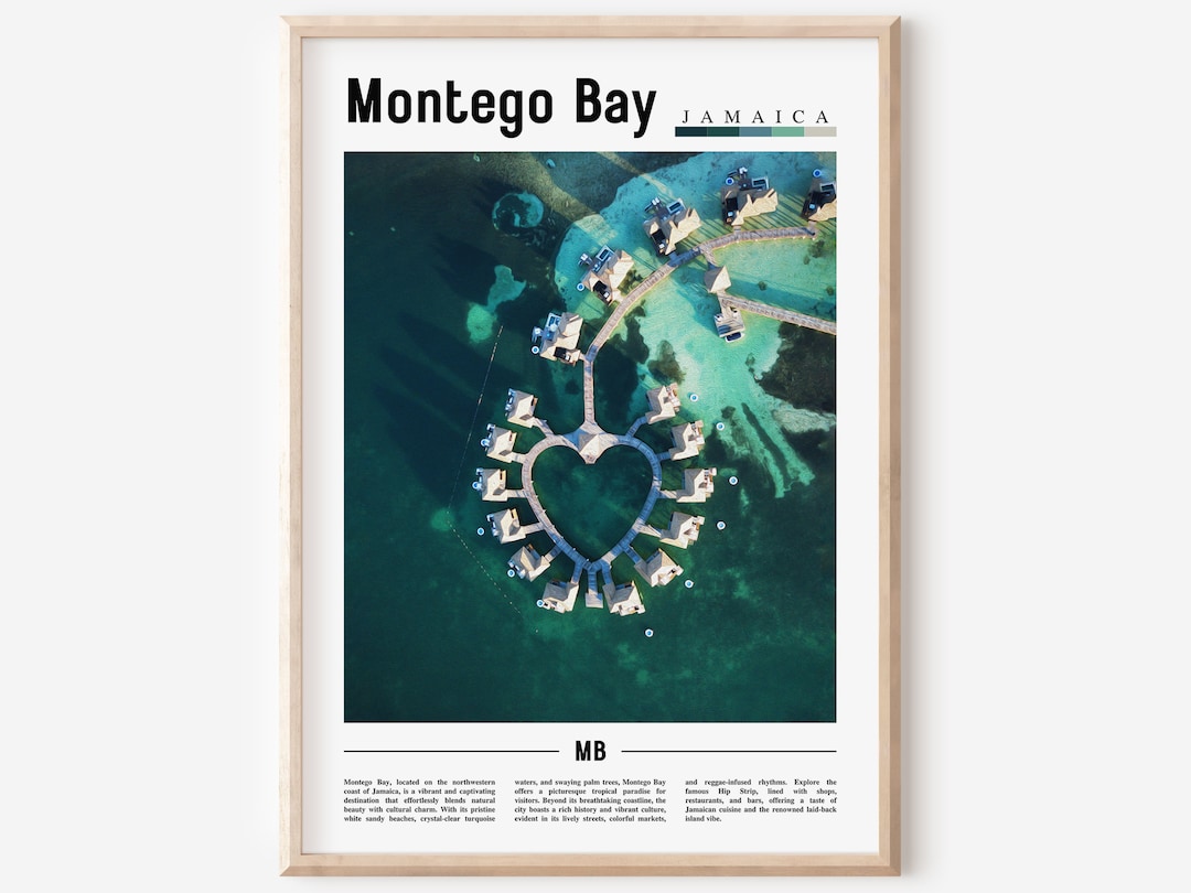 Montego Bay Poster, Montego Bay Print, Montego Bay Wall Art, Caribbean ...