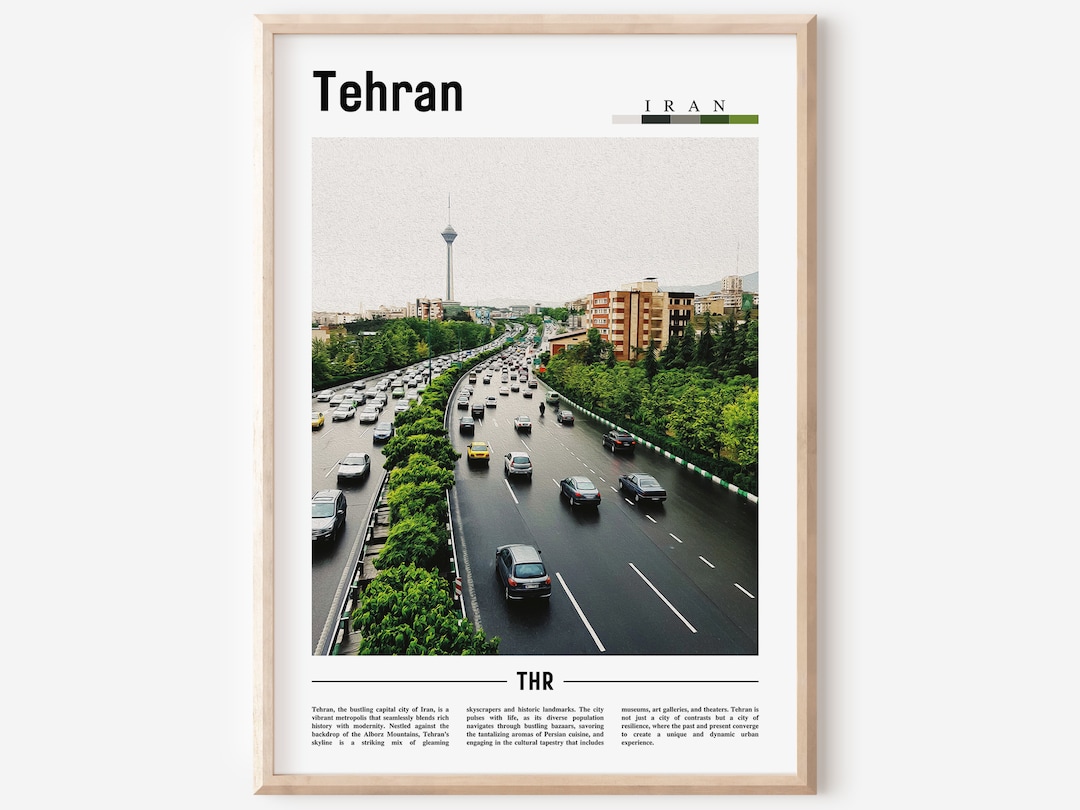 Tehran Poster, Tehran Print, Tehran Wall Art, Minimal Travel Print ...