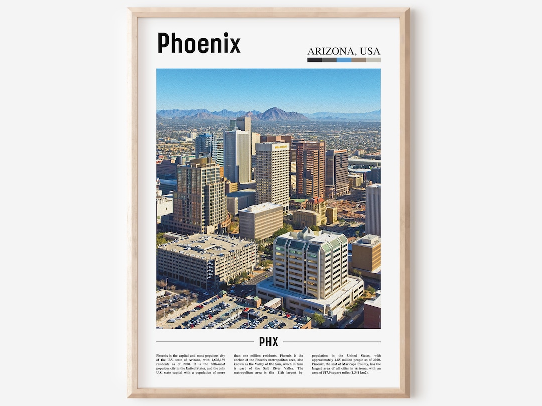 Phoenix Print, Phoenix Poster, Phoenix Wall Art, United States Photo ...