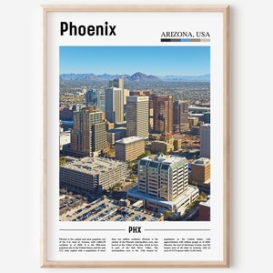 Phoenix Print, Phoenix Poster, Phoenix Wall Art, United States Photo ...