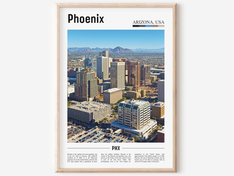 Phoenix Print, Phoenix Poster, Phoenix Wall Art, United States Photo ...
