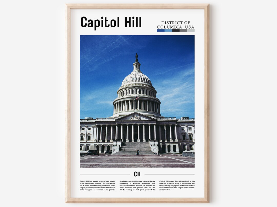 Capitol Hill Poster, Capitol Hill Print, Capitol Hill Wall Art, United ...