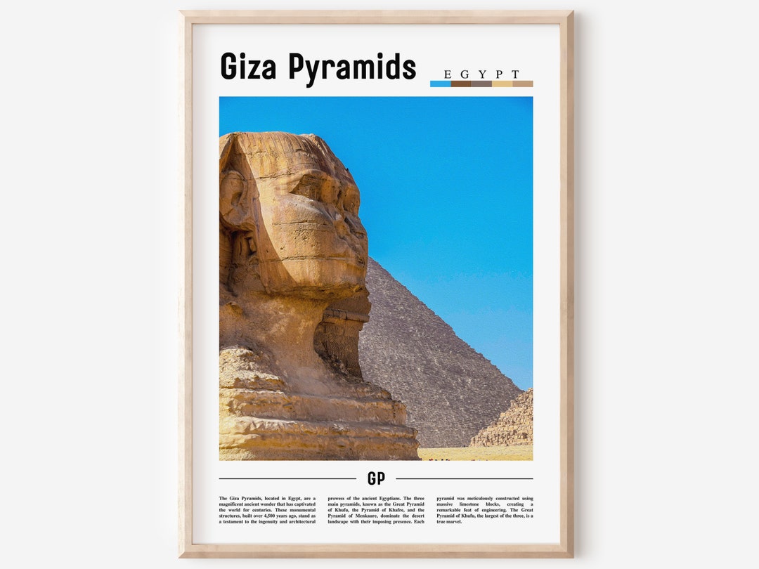 Giza Pyramids Poster, Giza Pyramids Print, Giza Pyramids Wall Art ...