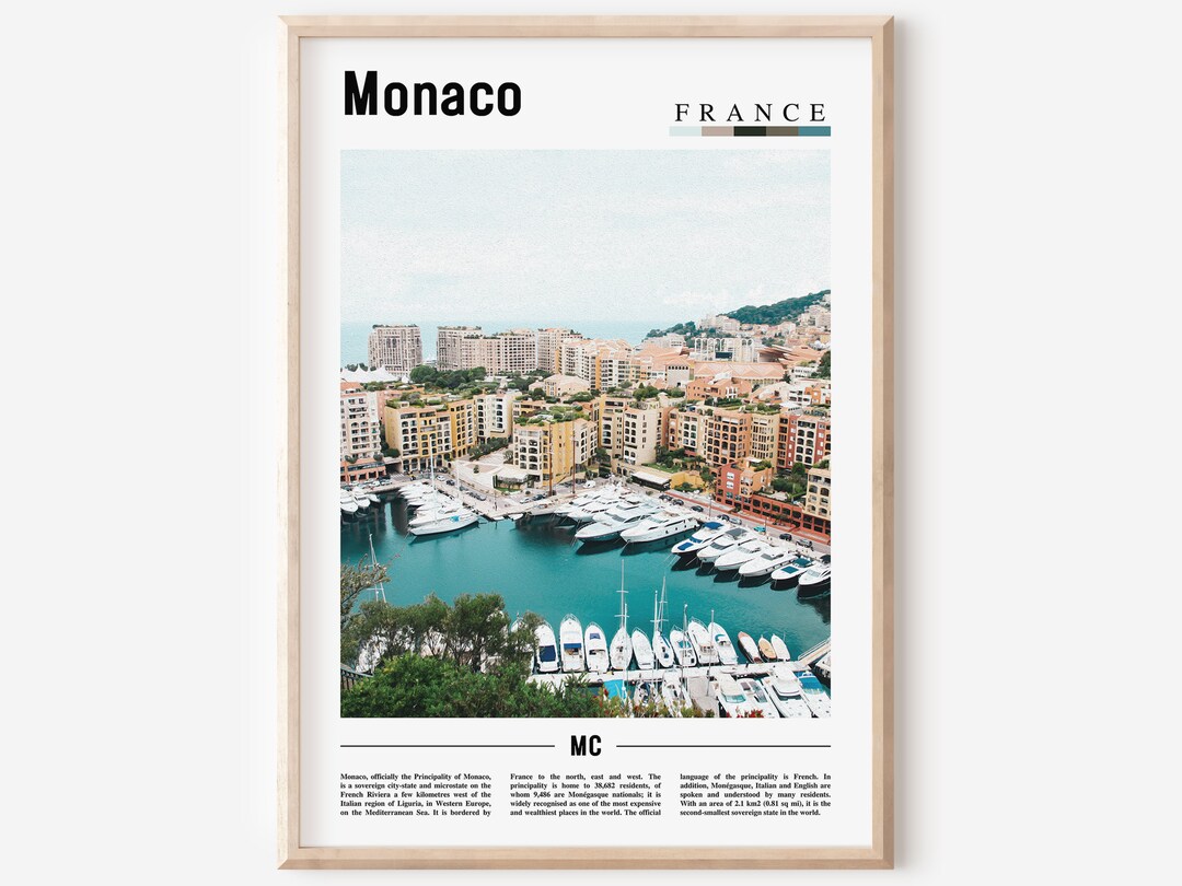 Monaco Print, Monaco Poster, Monaco Wall Art, France Photo, France ...