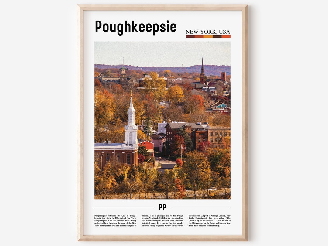 Poughkeepsie Print, Poughkeepsie Poster, Poughkeepsie Wall Art, Oil ...