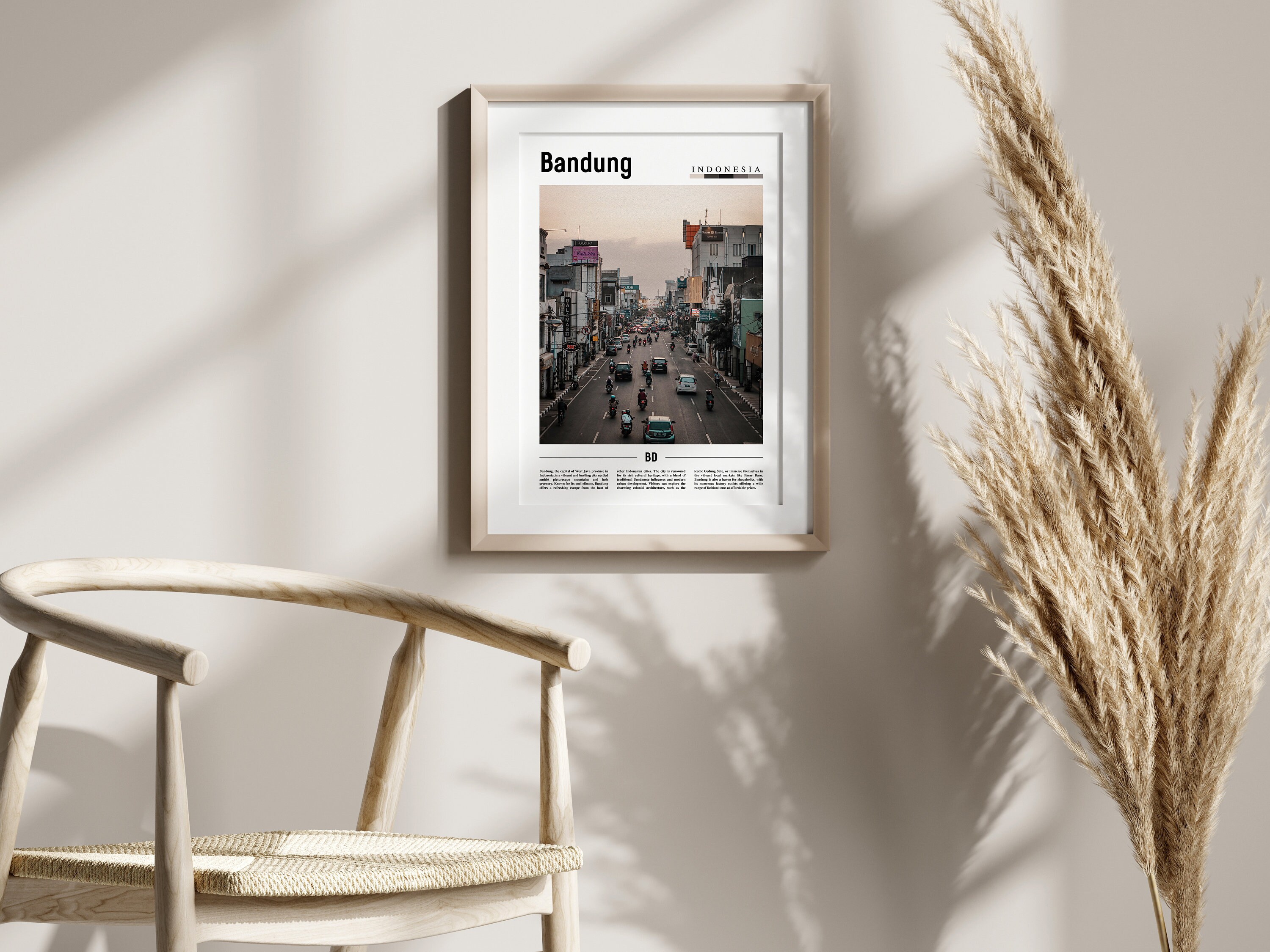 Bandung Poster, Bandung Print, Bandung Wall Art, Asia Print, Asia ...