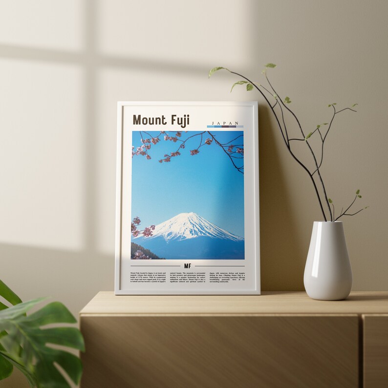 Mount Fuji Poster Mount Fuji Print Mount Fuji Wall Art Asia - Etsy