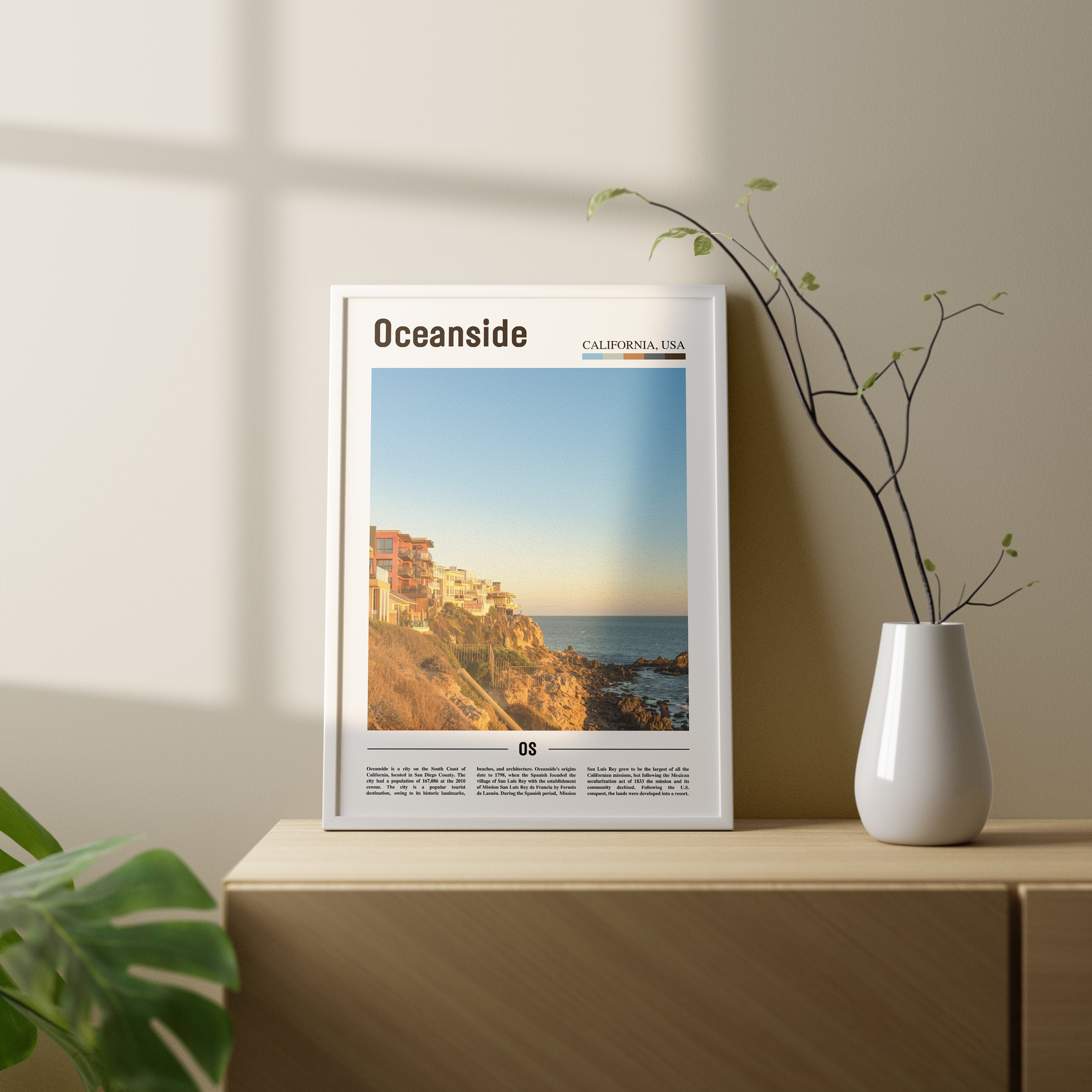 Oceanside Print, Oceanside Poster, Oceanside Wall Art, Oil Painting ...