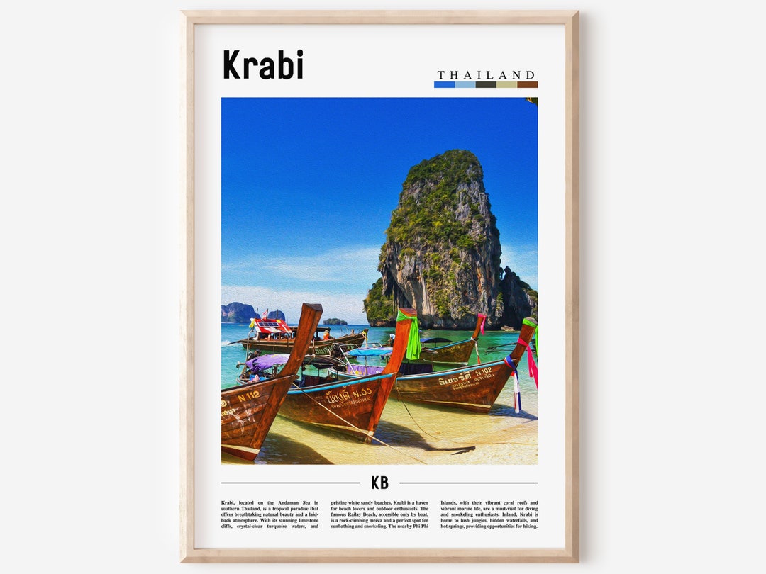 Krabi Poster, Krabi Print, Krabi Wall Art, Asia Print, Asia Poster ...