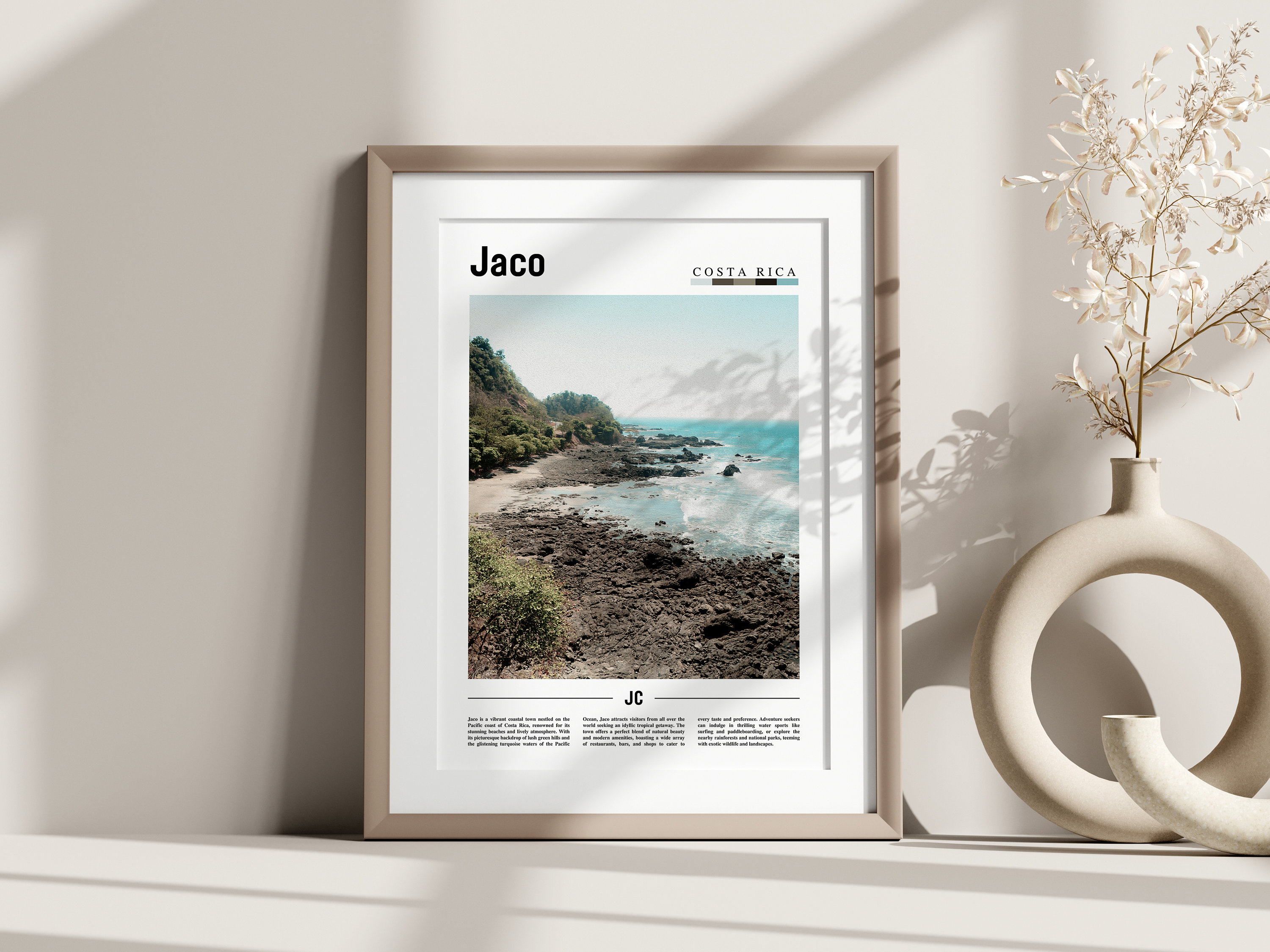 Jaco Poster, Jaco Print, Jaco Wall Art, Minimal Travel Print, Travel ...