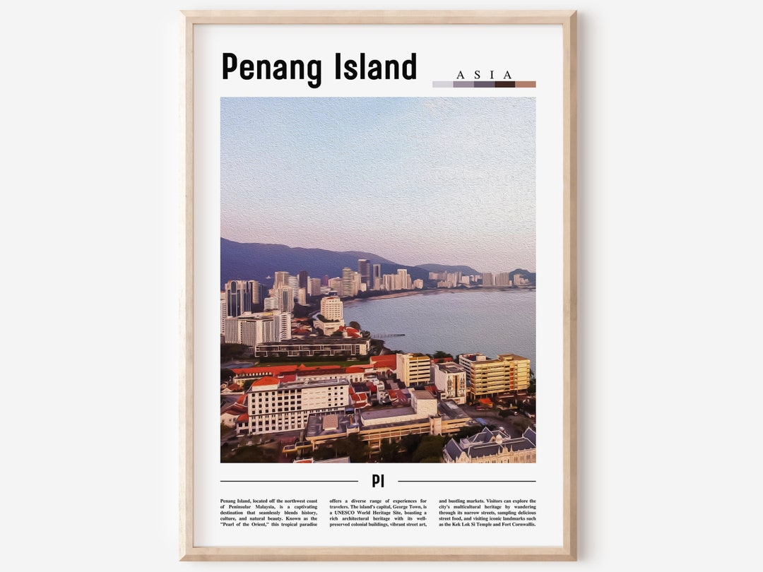 Penang Island Poster, Penang Island Print, Penang Island Wall Art, Asia ...
